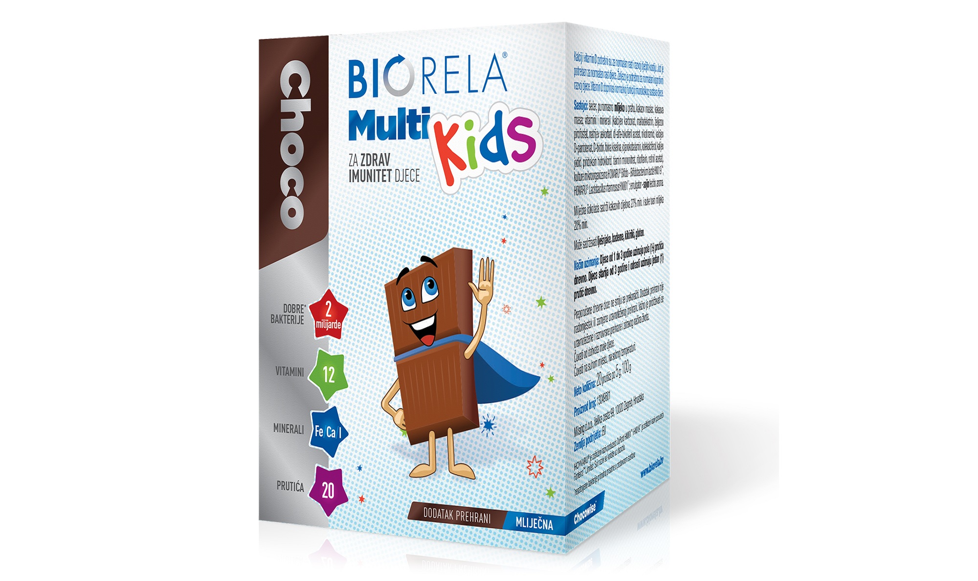 BIORELA CHOCO MULTI KIDS 20 kom - Cvit likarije