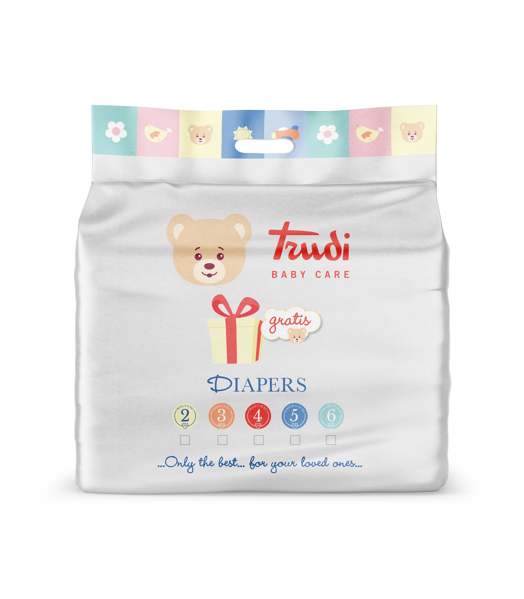 TRUDI Paket pelene 5, JUNIOR 11-25 KG A48 + Trudi vlažne maramice A72 ...