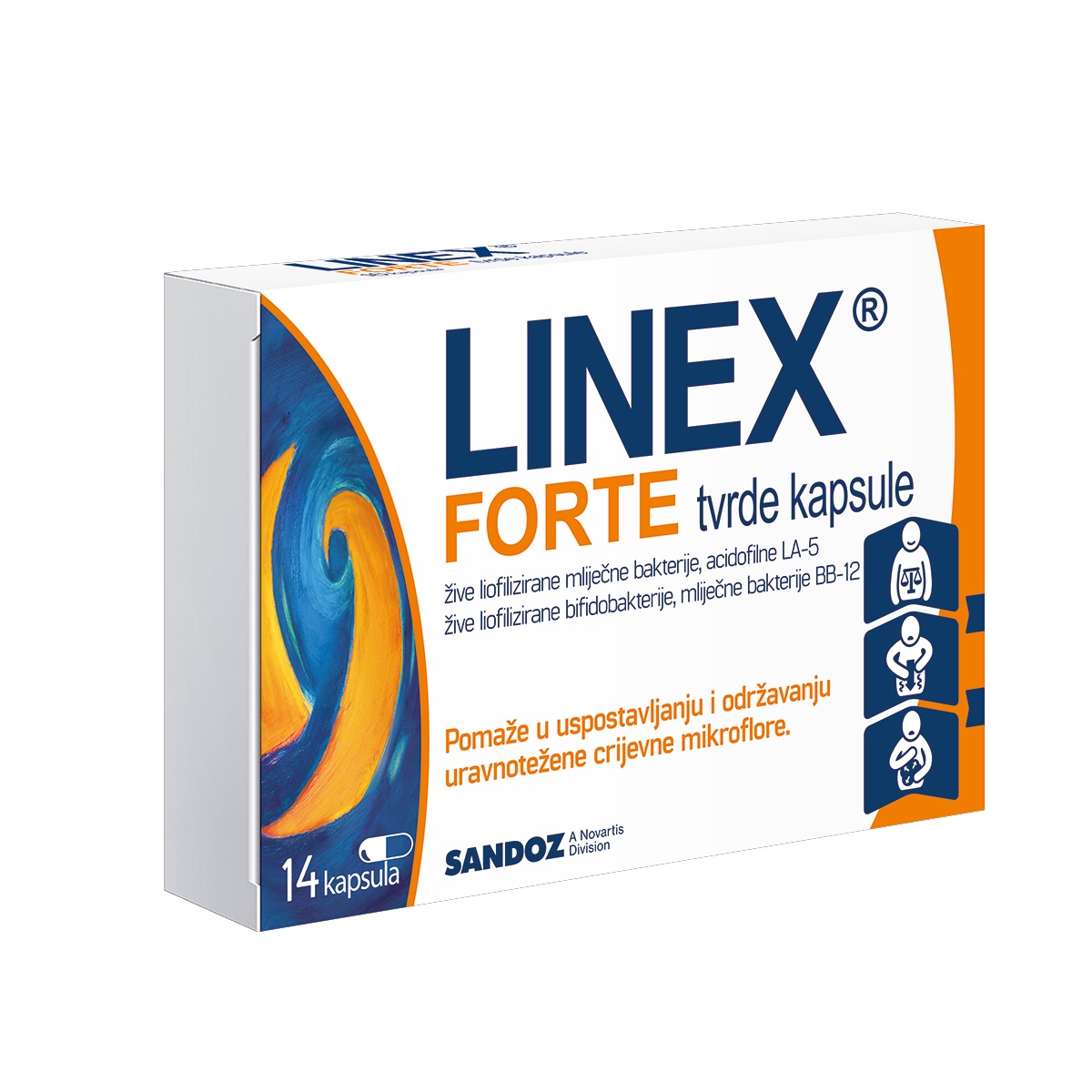 LINEX Forte probiotik, 14 kapsula - Cvit likarije