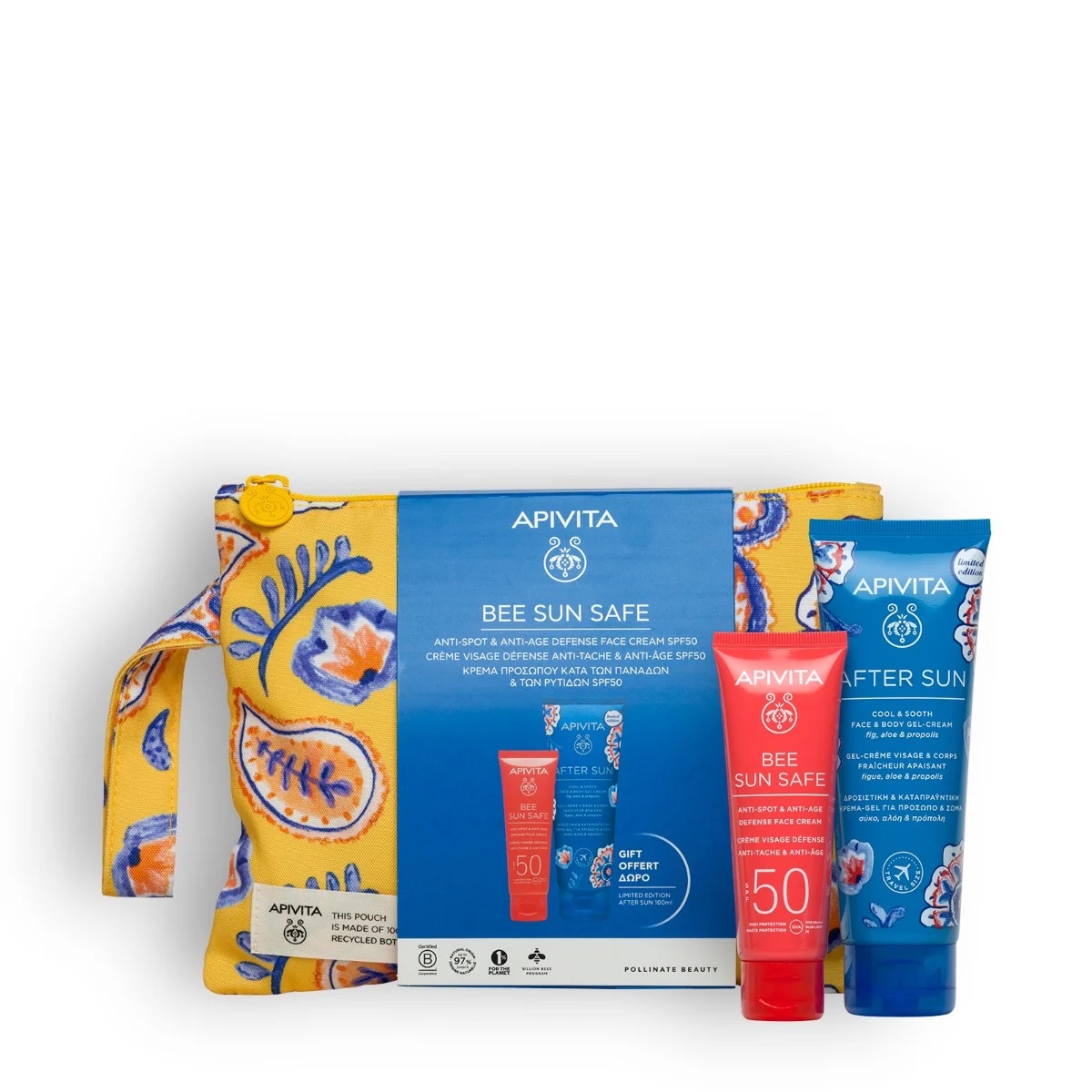 Apivita Set Bee Sun Safe Anti-Spot & Anti-Age Defense Face Cream SPF50 ...